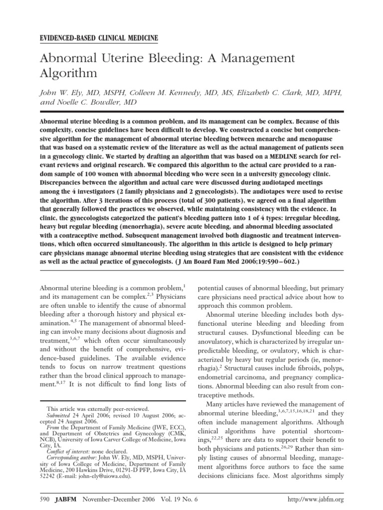 Aub Management Algorithm | PDF | Combined Oral Contraceptive Pill ...