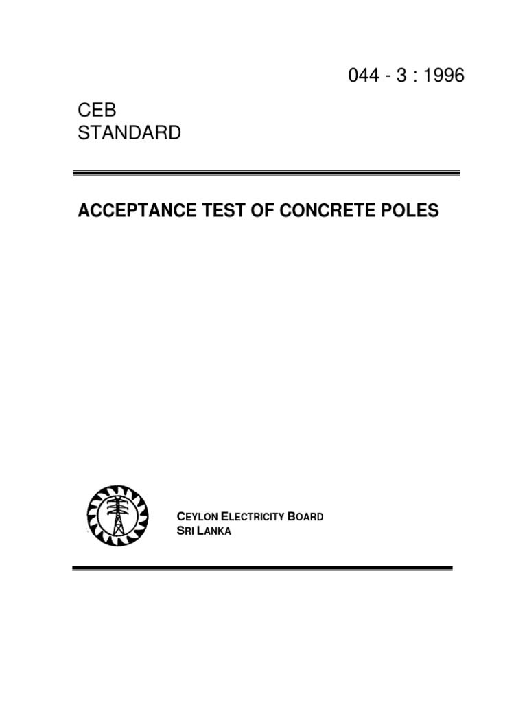 Acceptance Test of Concrete Poles | PDF | Technology & Engineering