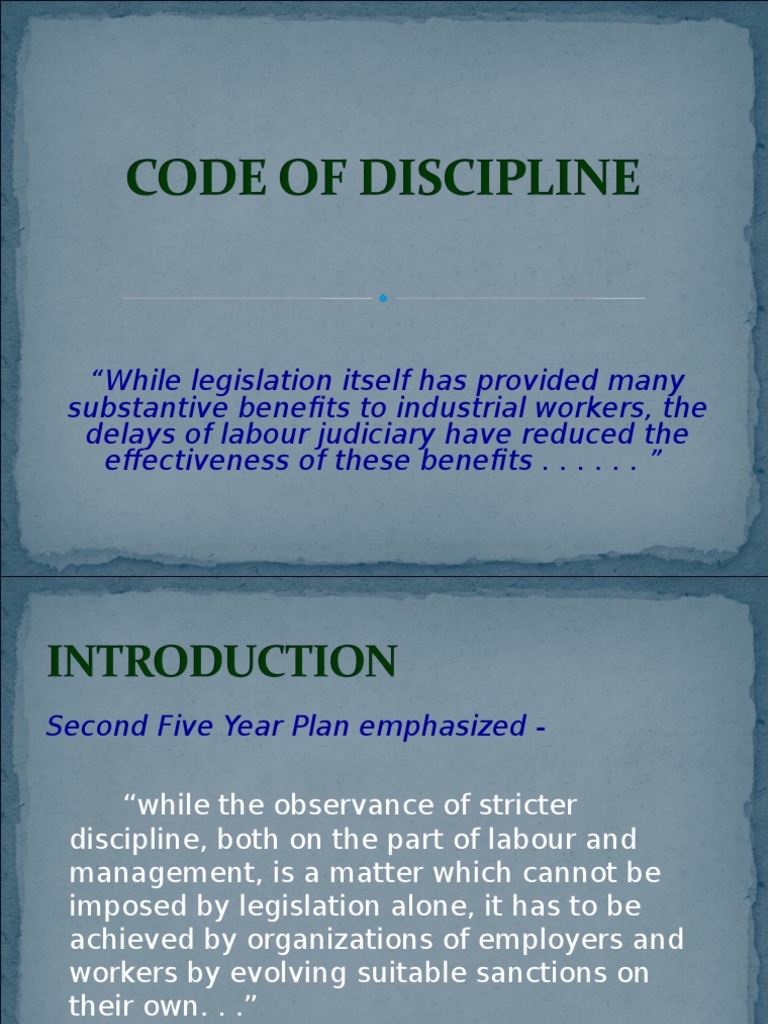 Code of Discipline | PDF | Trade Union | Collective Bargaining