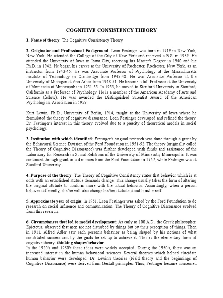 Cognitive Consistency Theory | Attitude (Psychology) | Motivation