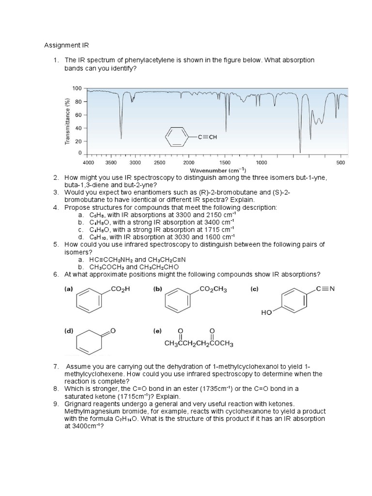 IR Spectroscopy Analysis Guide | PDF | Science & Mathematics