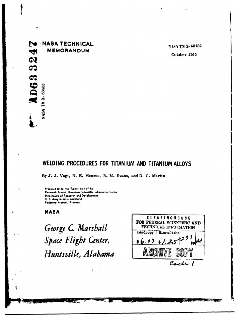 Titanium Welding Procedures | PDF | Titanium | Welding