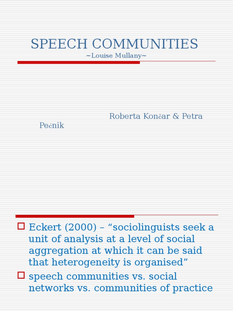 Speech Communities | Human Communication | Academic Discipline Interactions
