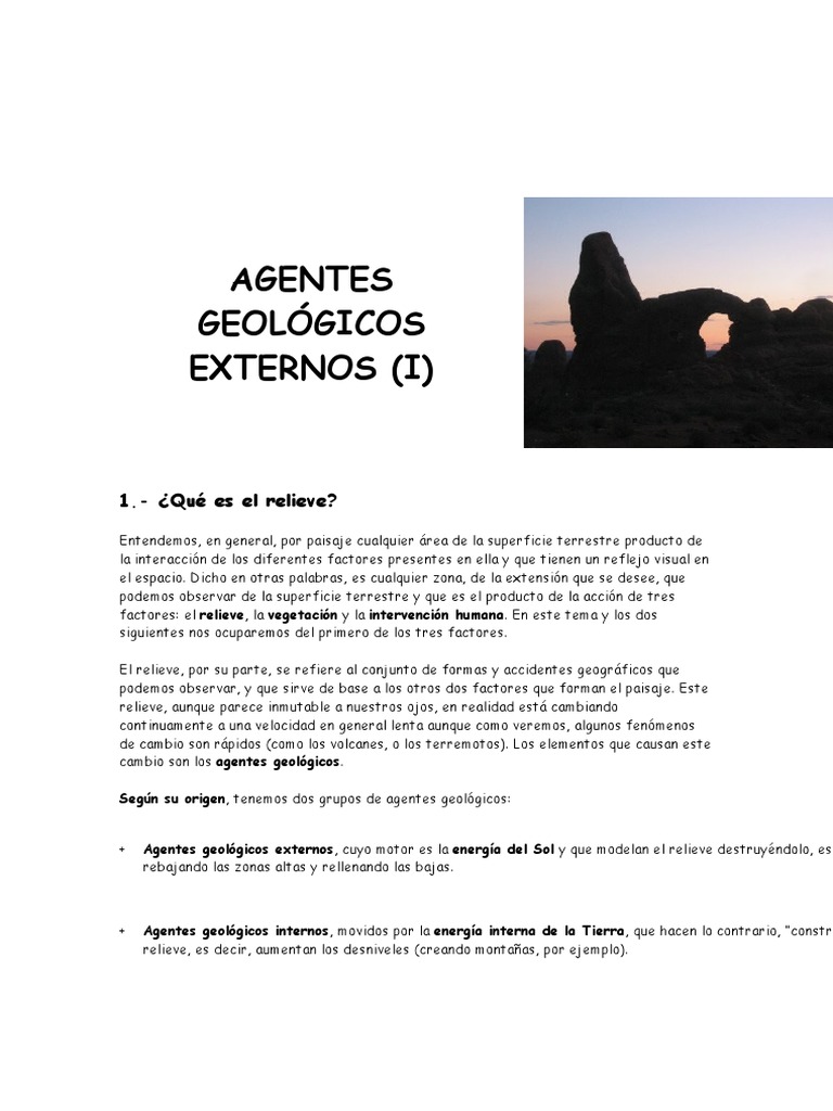 Agentes Geológicos Externos | PDF | Suelo | Roca (geología)