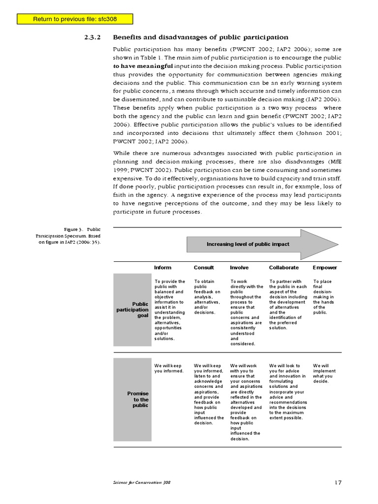 Public Participation: Benefits and Challenges | PDF