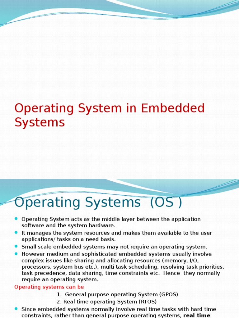 RTOS | PDF | Embedded System | Operating System
