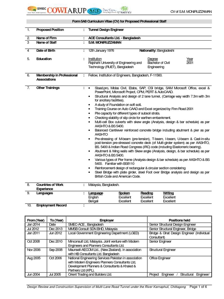 S.M. Moniruzzaman - Formatted | PDF | Deep Foundation | Road