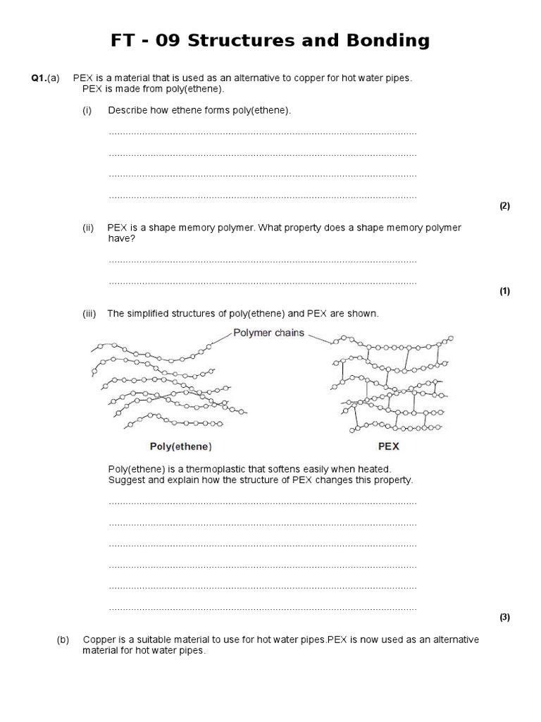 09 Structures and Bonding | PDF | Polyethylene | Waste