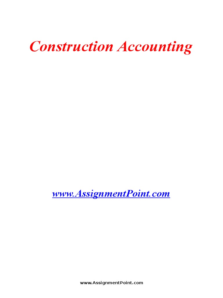 Construction Accounting Guide | PDF | Finance & Money Management ...