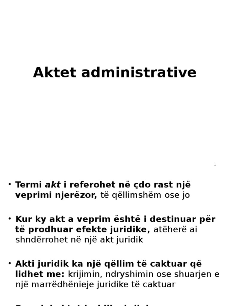 Aktet Administrative | PDF