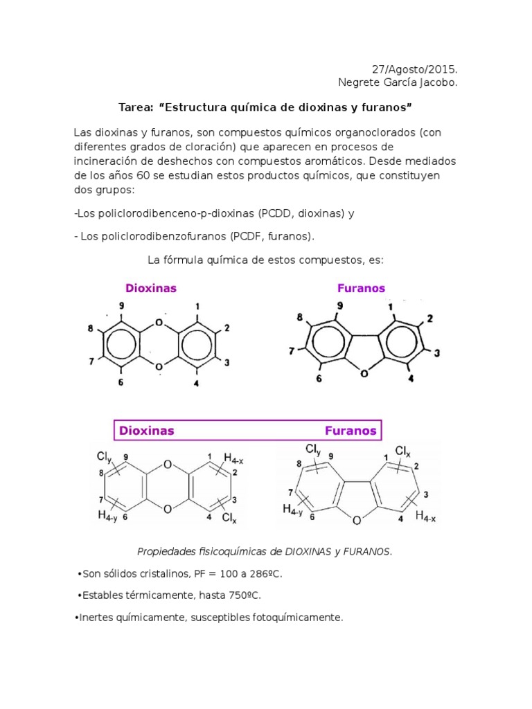 Dioxinas y Furanos | PDF | Ciencia y matemáticas