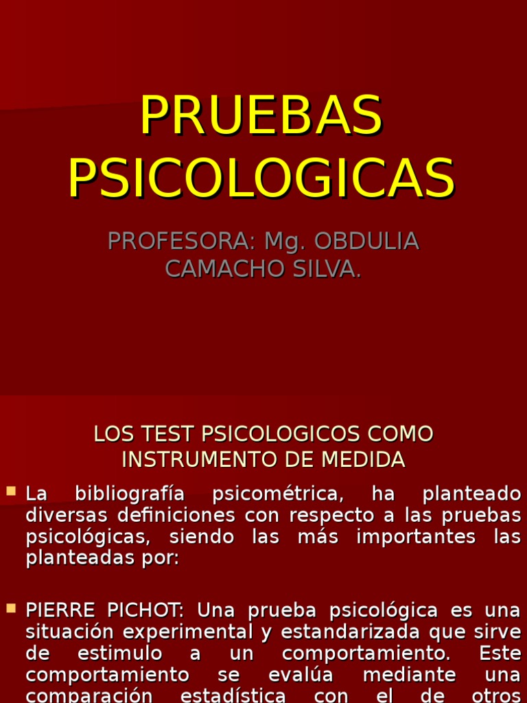 pruebas psicologicas | Comportamiento | Sicología y ciencia cognitiva