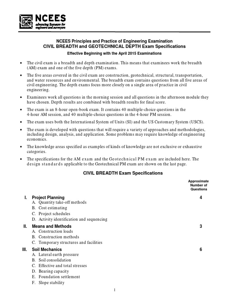 PE Civil: Geotechnical Exam Guide | PDF | Deep Foundation ...