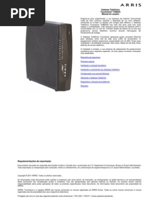 Arris Tg862 Troubleshooting