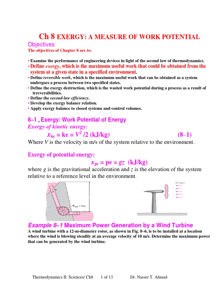 Exergy A Measure of Work Potential | PDF | Exergy | Heat