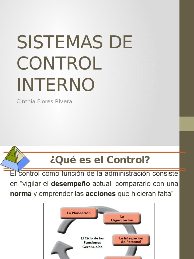 Sistemas de Control Interno | Planificación | Información