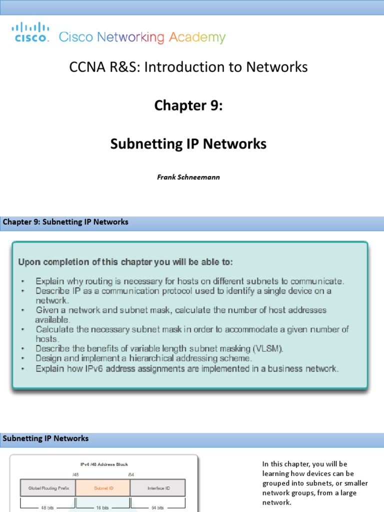 Cisco Netacad Chapter 9 | PDF | Ip Address | Computer Network