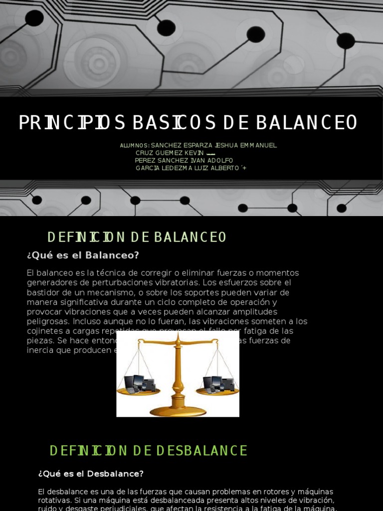 Principios Basicos de Balanceo | PDF | Movimiento (física) | Fatiga ...