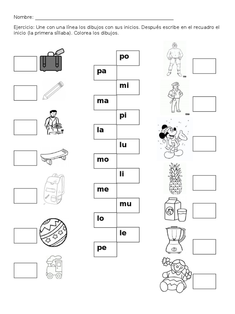Actividades de lectoescritura con M, L y P | PDF | Métodos y materiales ...