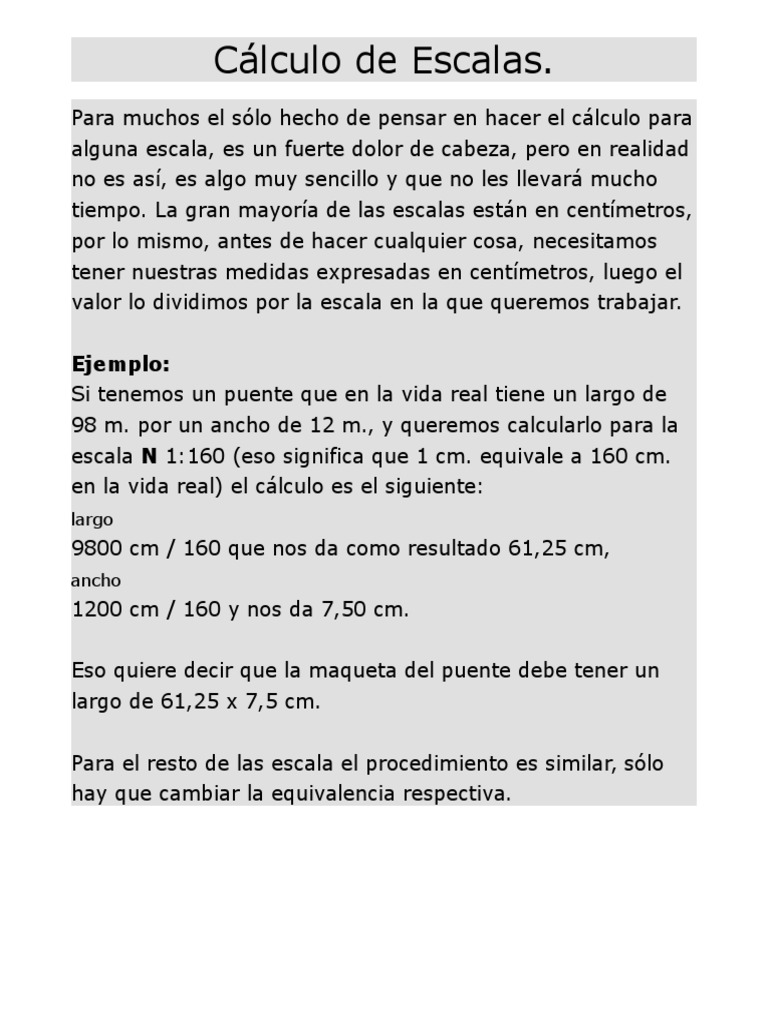 Cálculo de Escalas | PDF | Mapa | Longitud