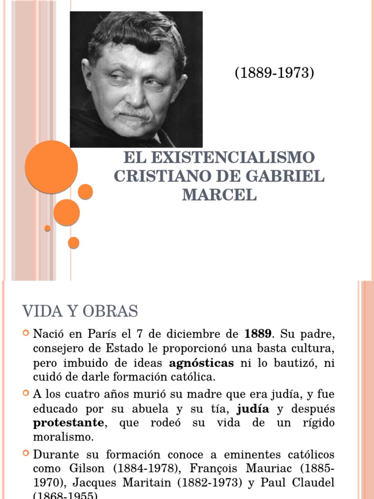 El Existencialismo Cristiano de Gabriel Marcel (1) | Existencia ...