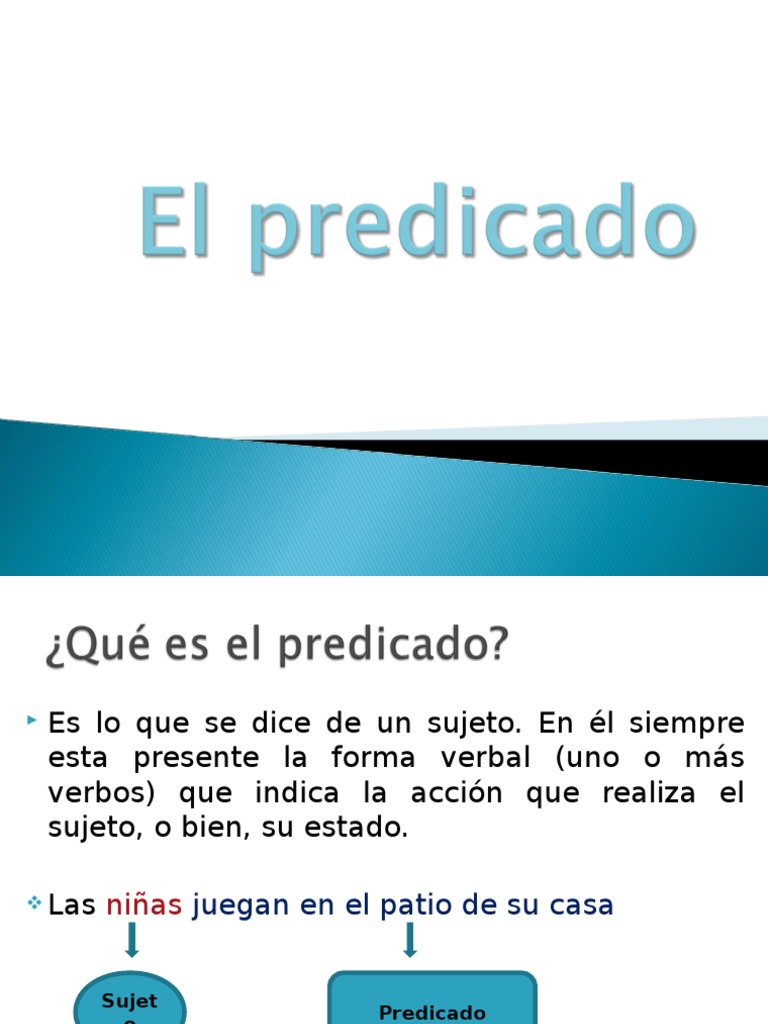 Qué es el predicado y sus tipos | PDF | Predicado (Gramática) | Verbo