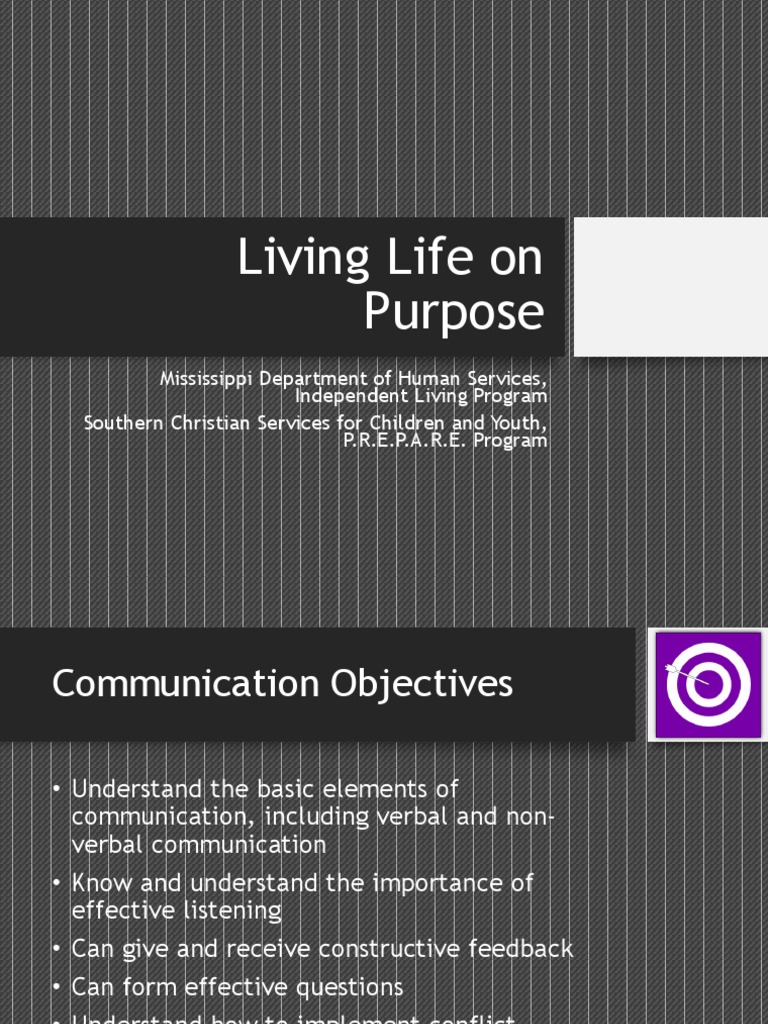 Presentation - Living Life On Purpose | PDF | Selective Service System ...