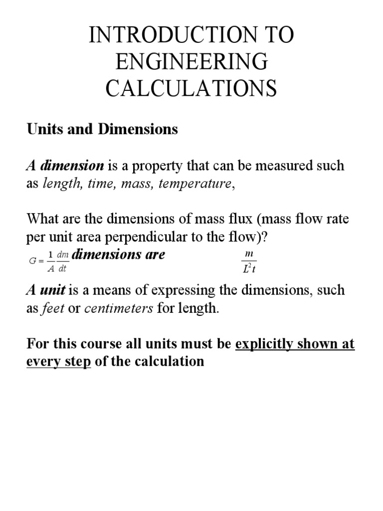 4 - Introduction To Engineering Calculatios | PDF | Kilogram | Reynolds ...
