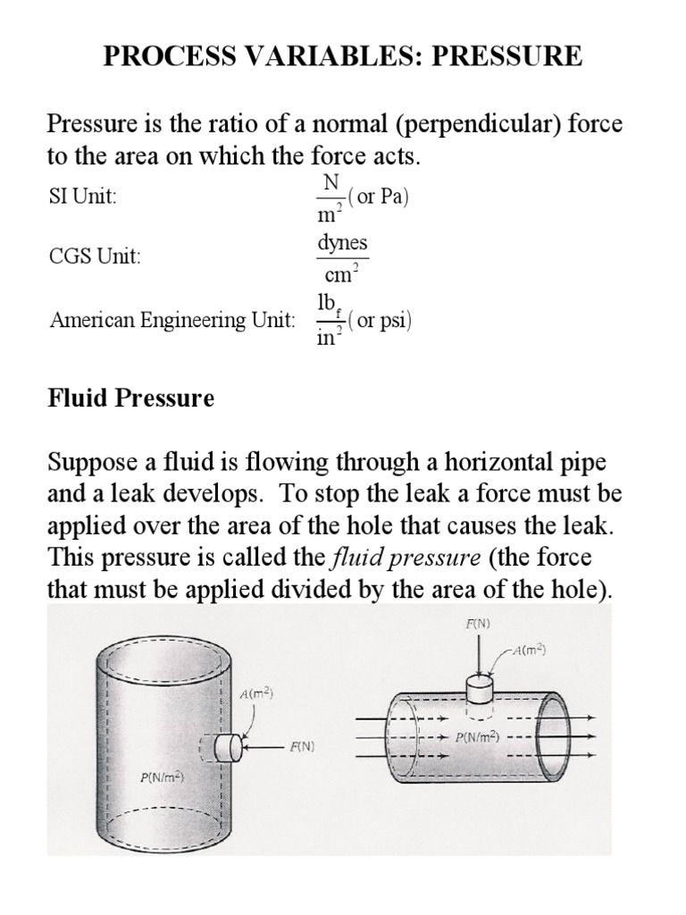 Process Variables-Pressure | PDF | Pressure Measurement | Pressure