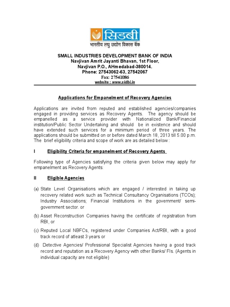 Recovery Agent | Banks | Mortgage Law