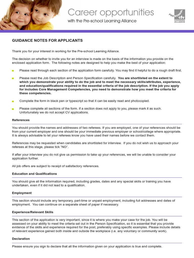 Vacancies-Applicant Guidance Notes | PDF | Government | Justice