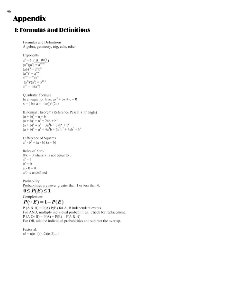 AMC Formulas pdf Triangle Trigonometric Functions