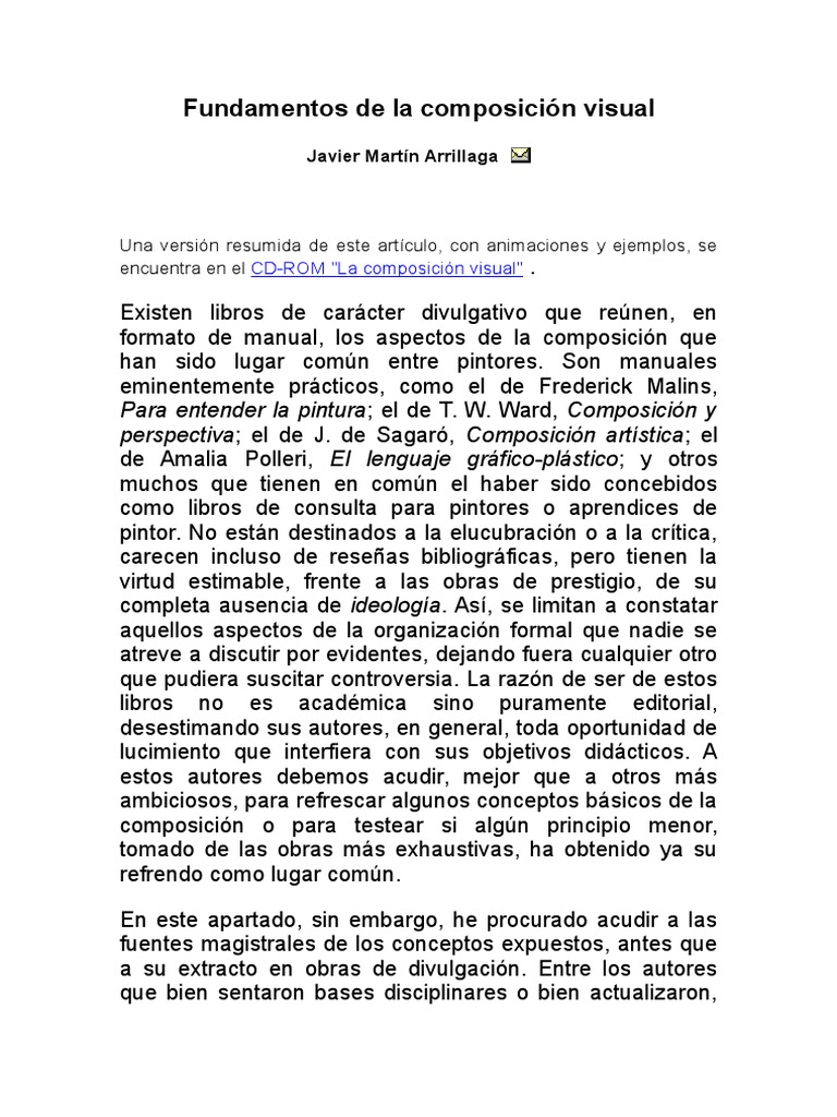 Fundamentos de la Composición Visual | PDF | Composición (artes ...