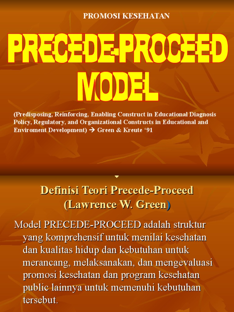 Model Precede Proceed