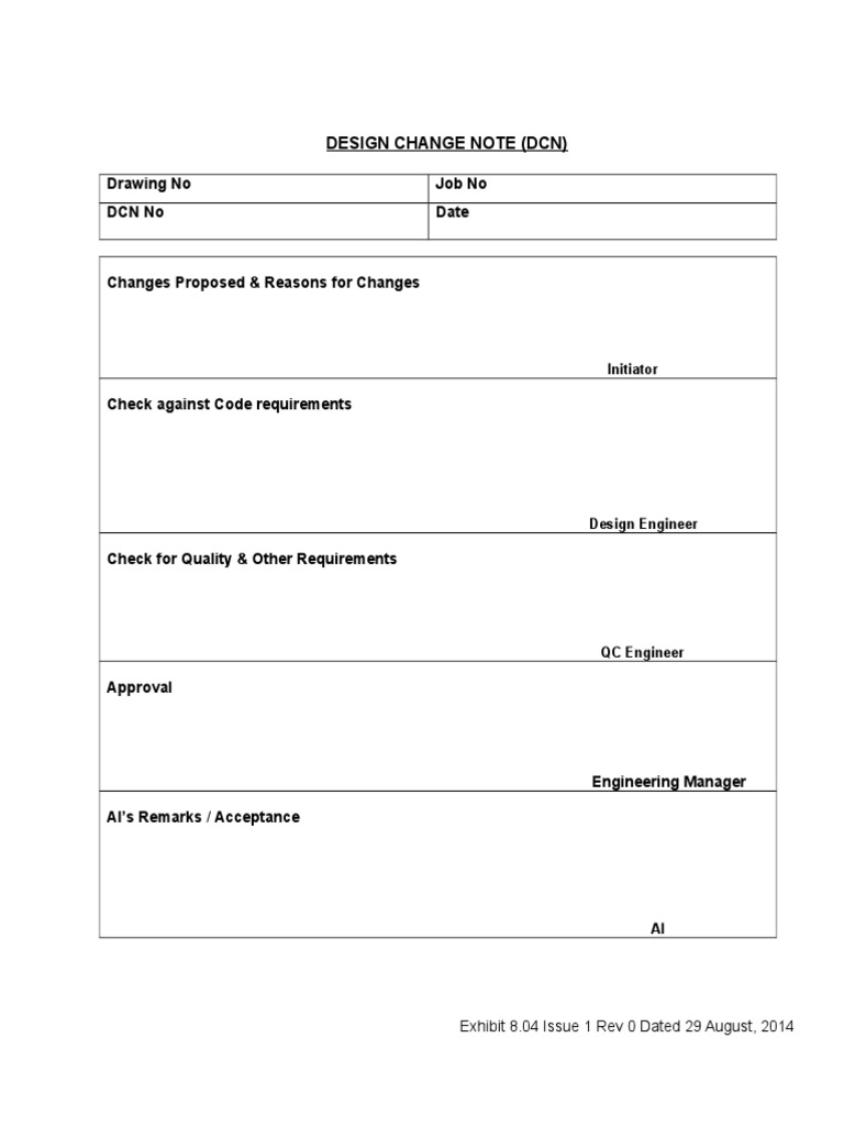 Design Change Note 1 | PDF