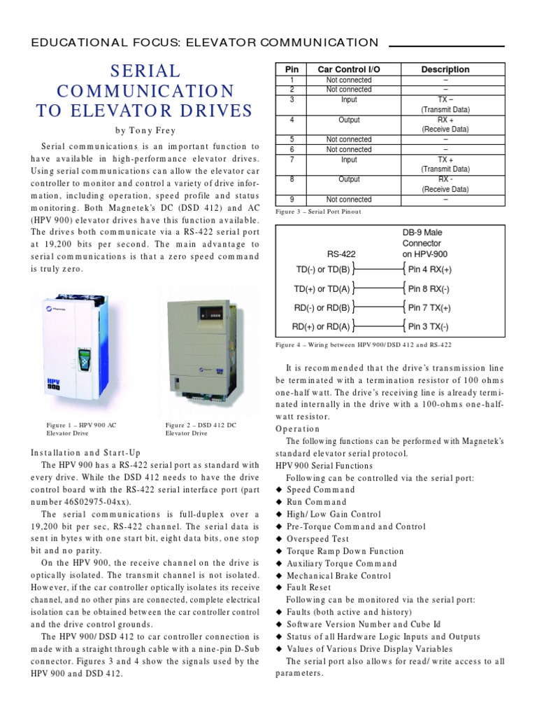 Serial Communication for Elevator Drives | PDF | Telecommunications ...