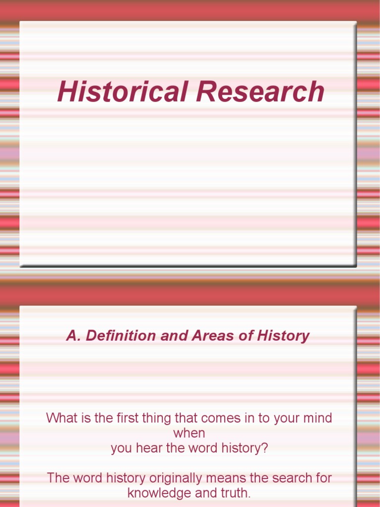 Understanding Historical Research Methods | PDF | Cognitive Science ...