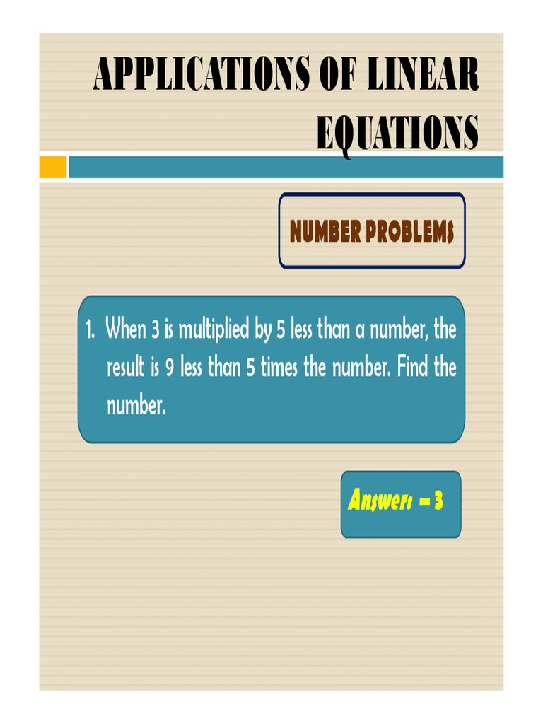 Linear Equations Applications Guide | PDF | Triangle | Rectangle