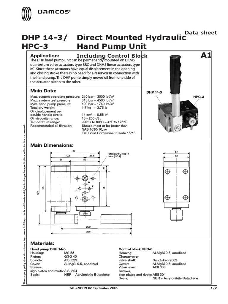 Damcos Danfoss HP DHP 14 3 MS RS Parts List Drawing | Valve | Actuator
