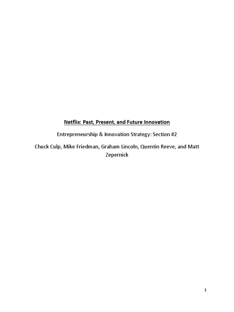 11EIS Main Project - Netflix Paper | PDF | Netflix | Hbos