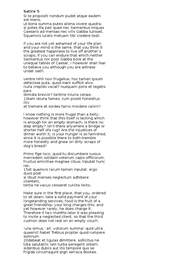 Satire 5 | PDF
