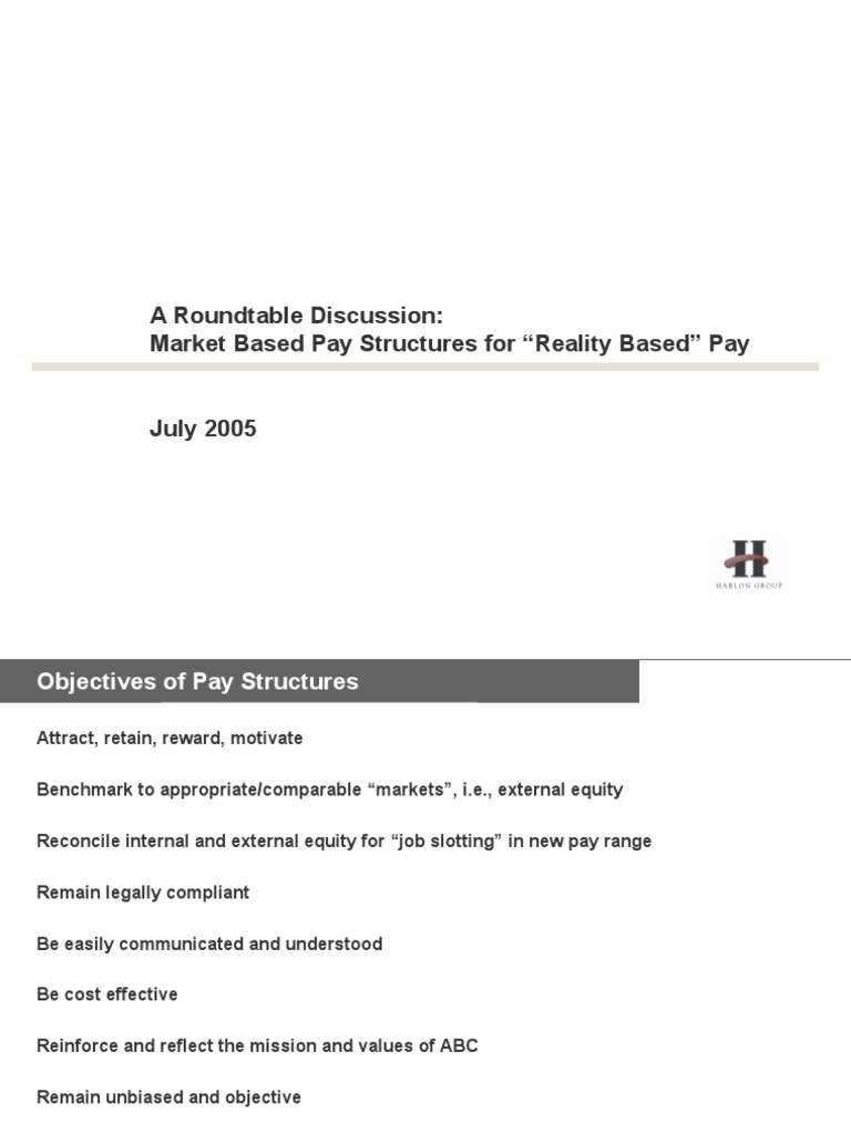 Reality Based Pay Structures | PDF | Salary | Strategic Management