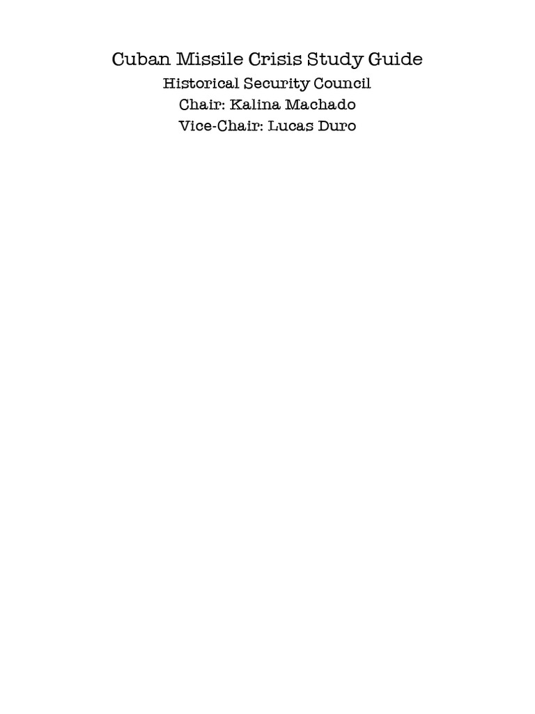 Cuban Missile Crisis Study Guide HSC | PDF | Cuban Missile Crisis ...