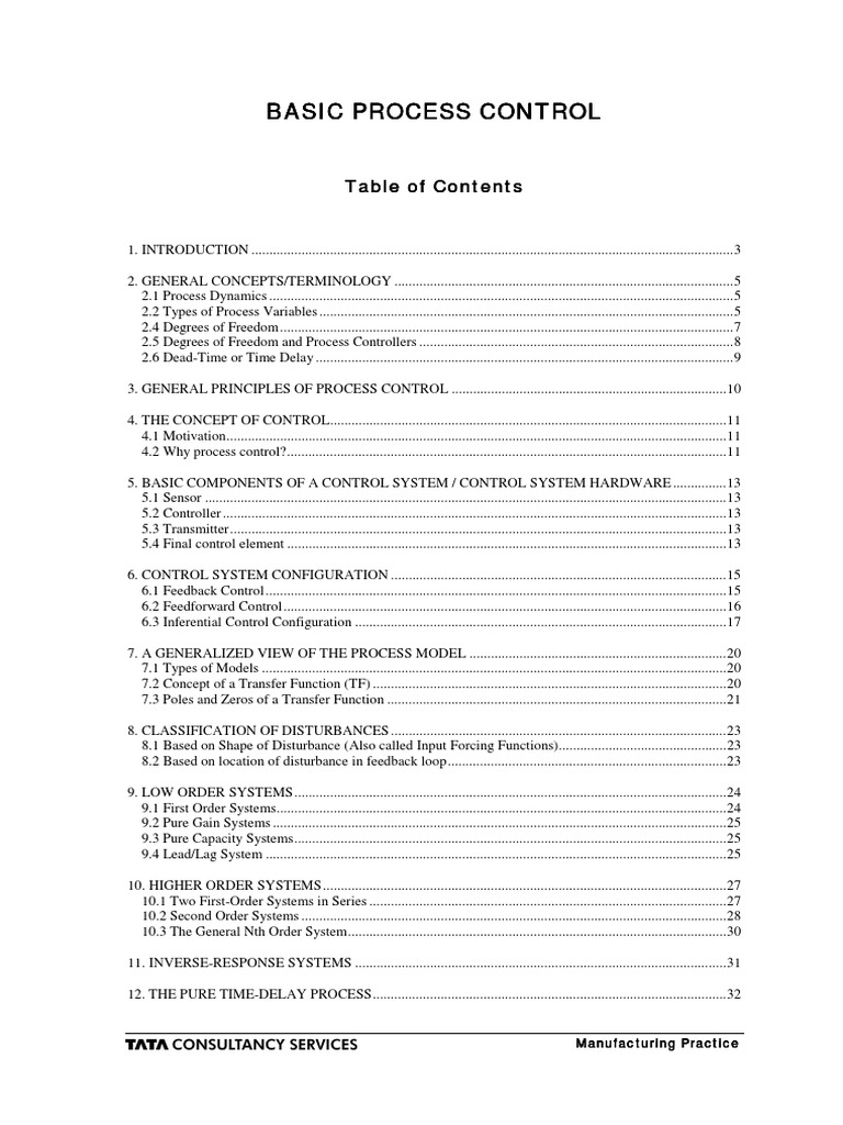 Basic Process Control PDF | PDF | Control Theory | Control System