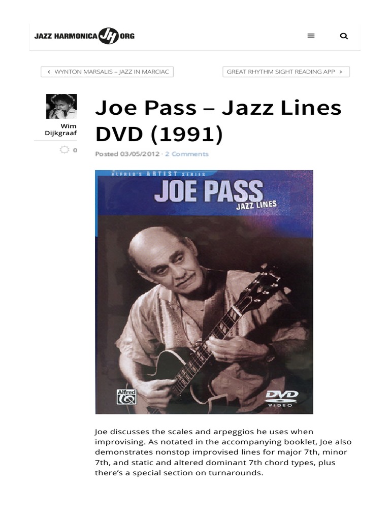 Joe Pass - Jazz Lines DVD Esquemavideo | PDF | Chord (Music) | Jazz