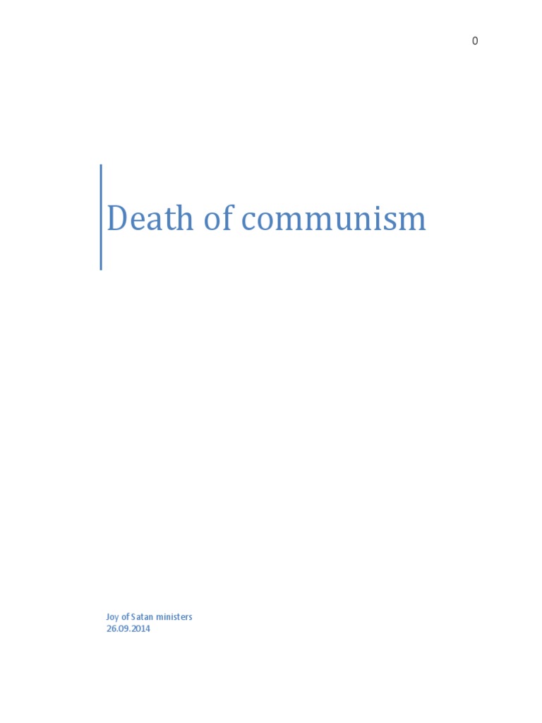 Death of Communism | PDF | Marxism | Karl Marx