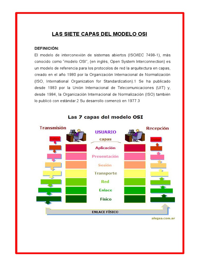 Las Siete Capas Del Modelo Osi | PDF | Enrutador (Computación) | Modelo osi