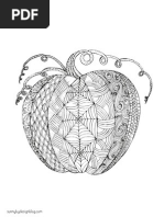 Zentangle Leaf Coloring Page | PDF