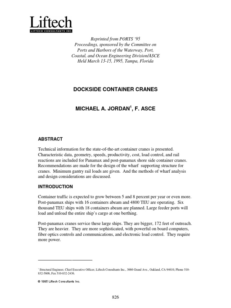 Dockside Container Cranes PDF | PDF | Crane (Machine) | Deep Foundation