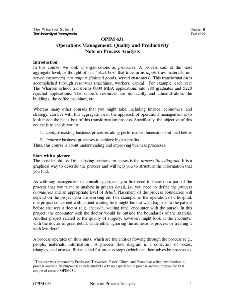 Process Analysis Pdf Business Process Inventory